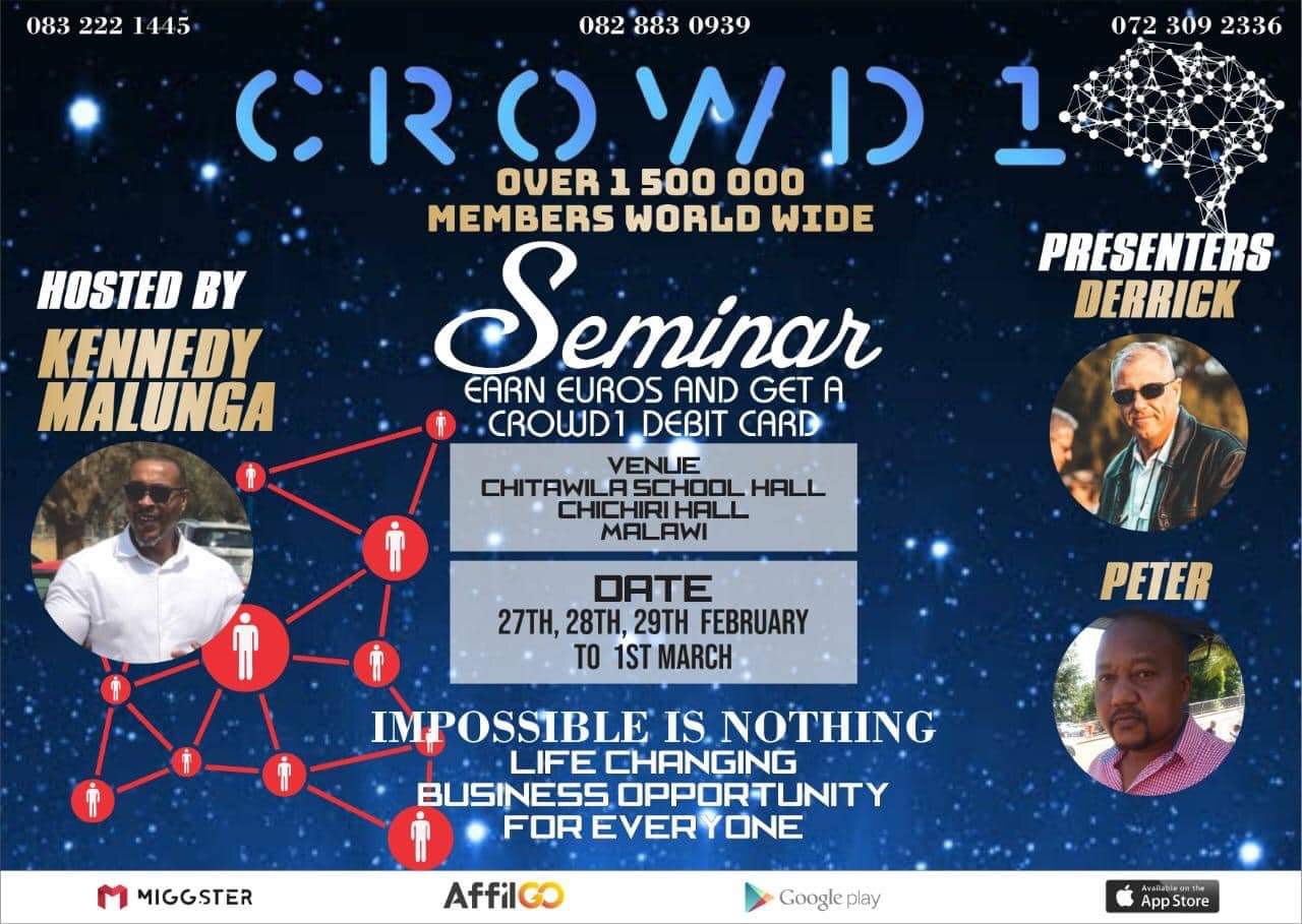 Football legend Kennedy Malunga coming to inspire Malawians on wealth creation through CROWD1 ...