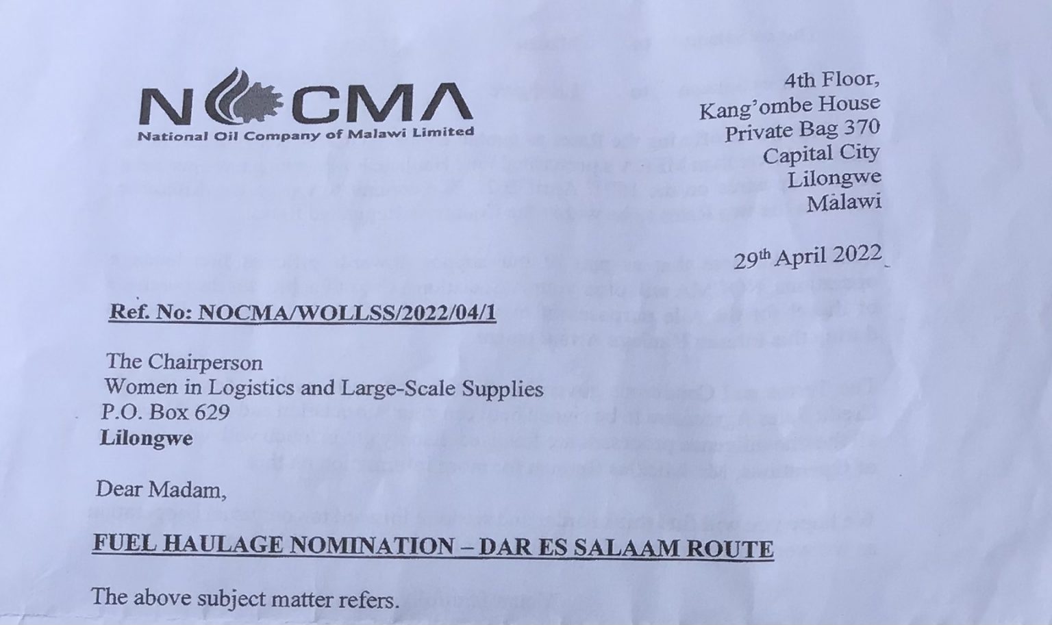 NOCMA deemed to contribute towards recent high fuel prices through its ...