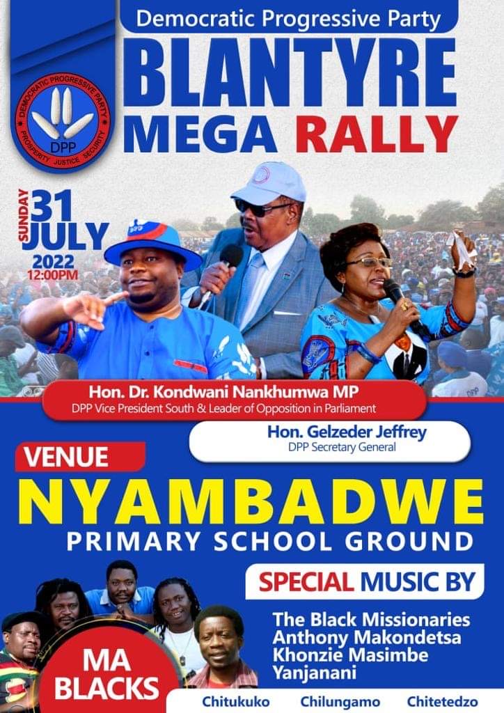 DPP emulates Nankhumwa by holding rally at same venue on separate ...