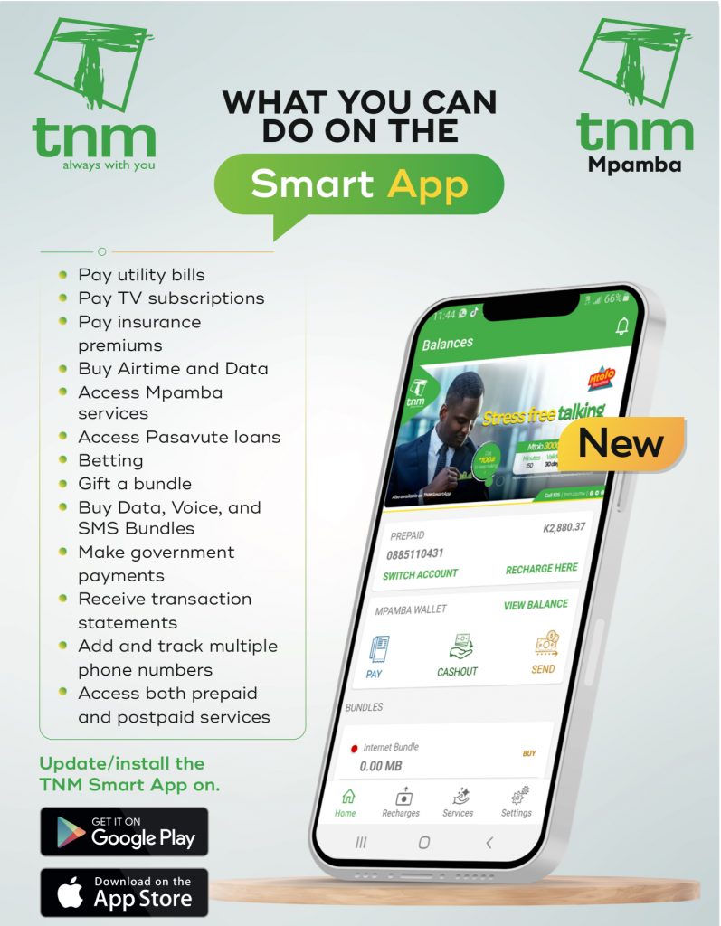 TNM unveils upgraded Smart App merged with Mpamba mobile money service ...