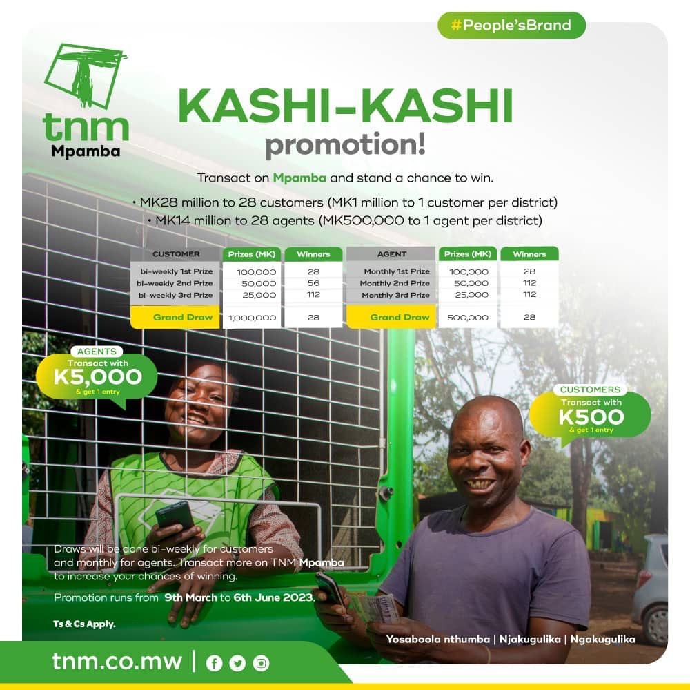 TNM Mpamba launches Kashi-Kashi promotion set to reward 28 winners with ...