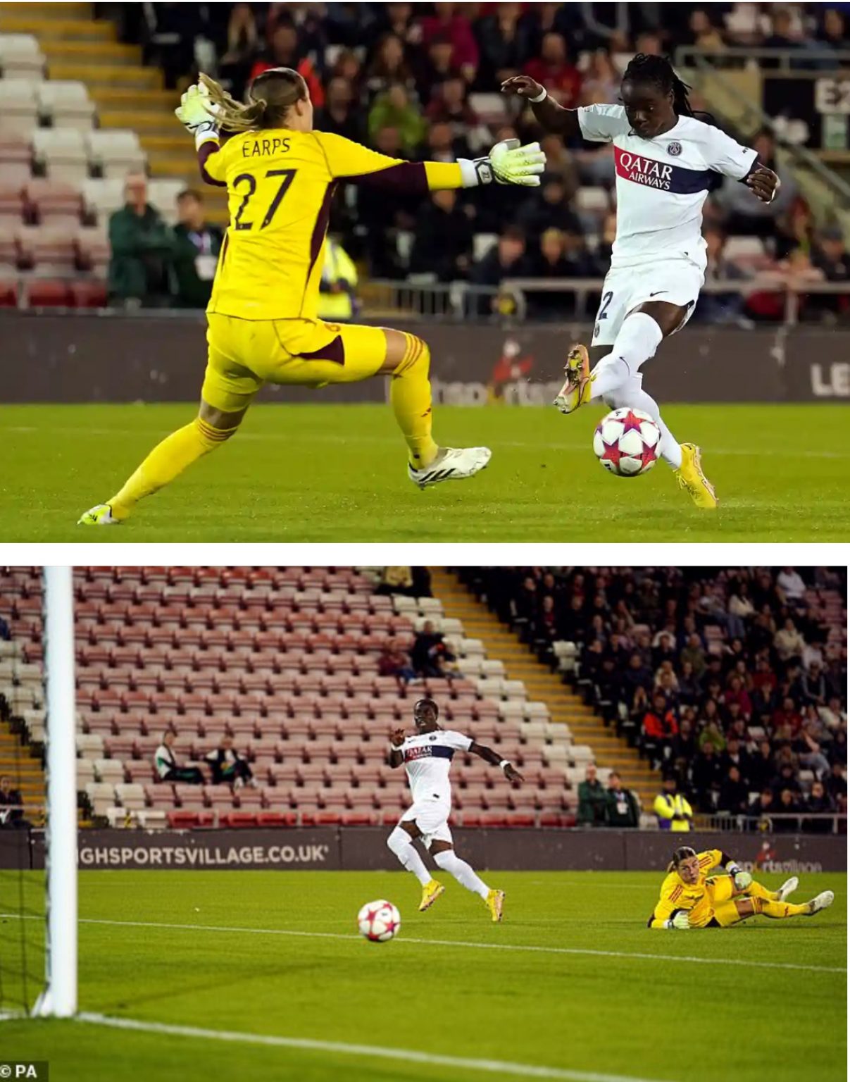 Tabitha Chawinga shines again as PSG oust Manchester United in UEFA ...