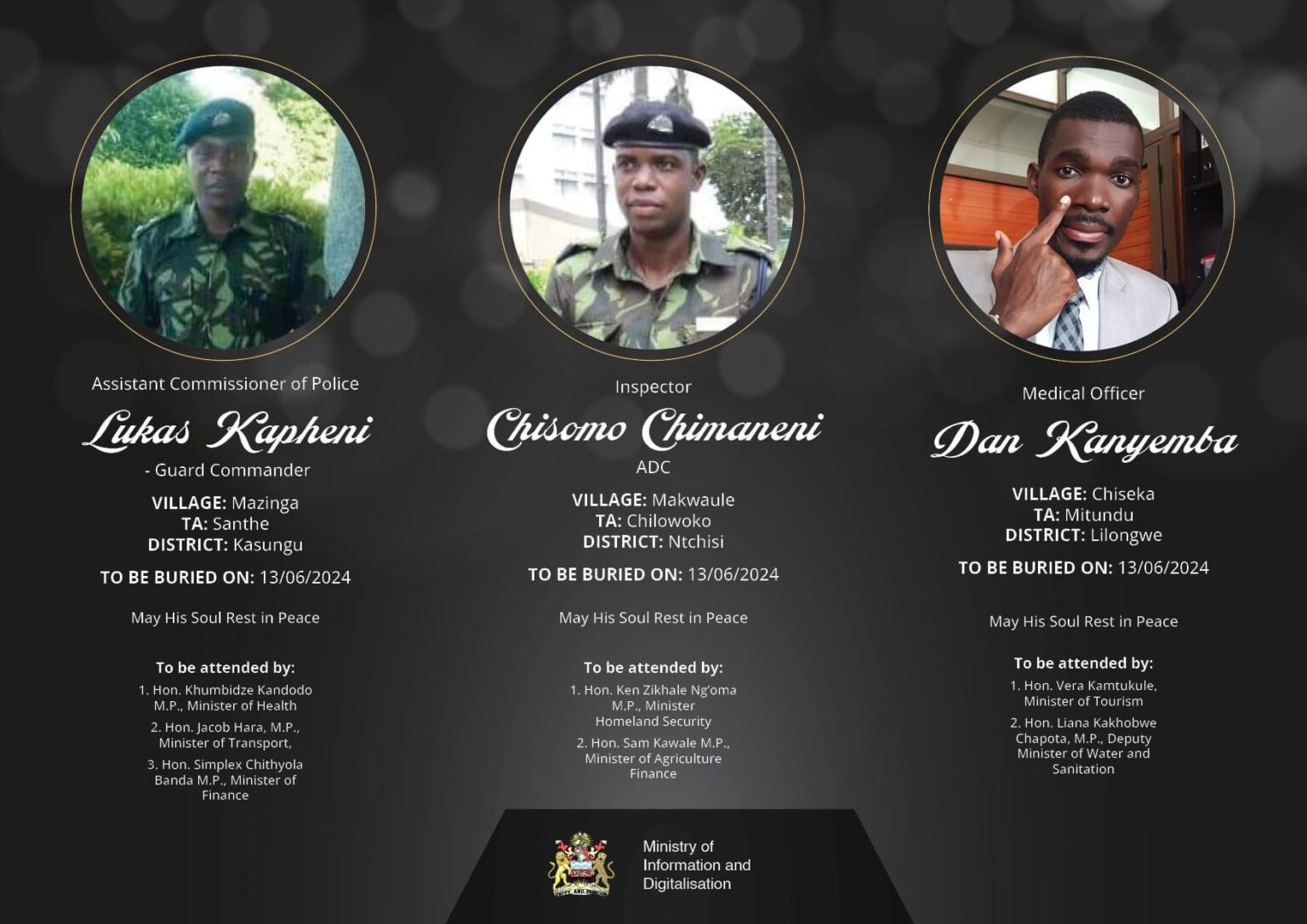 President Chakwera joins Muluzi and JB in send-off ceremony of former ...