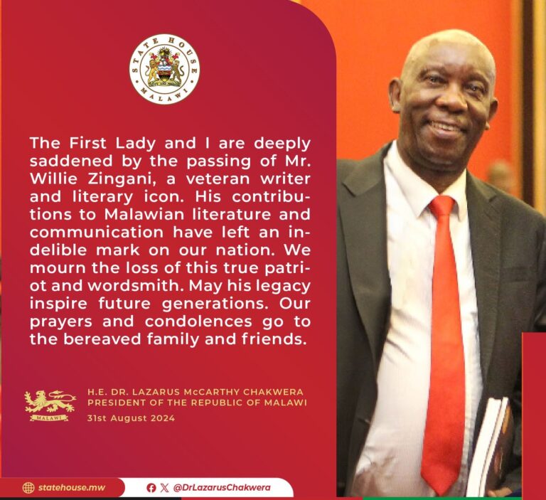 A silent great man Willie T. Zingani was; Tributes pour in on the ...