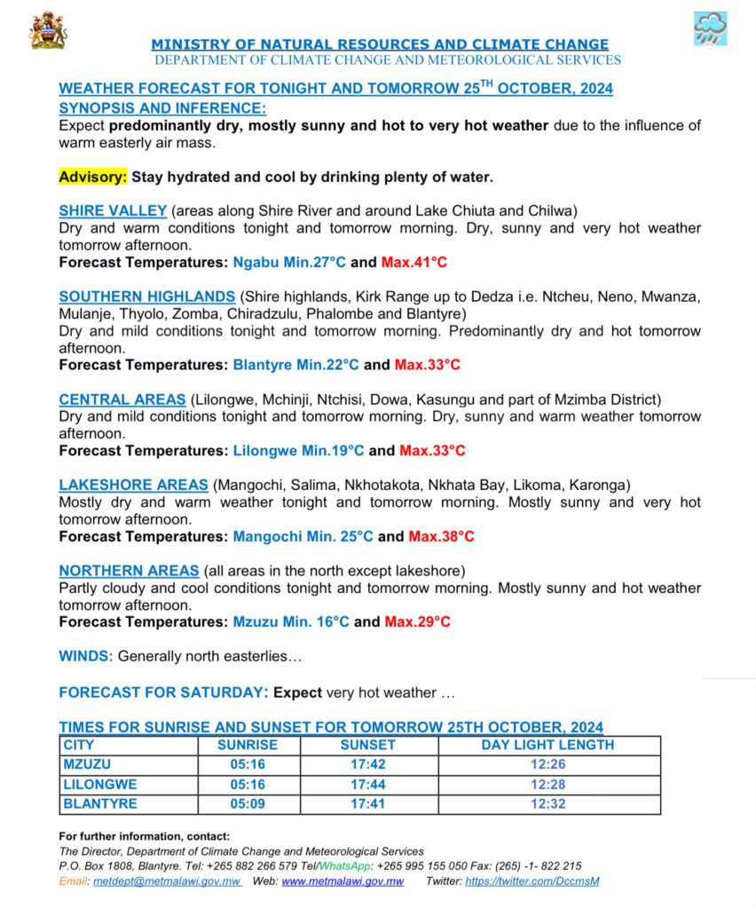 Meteorological Department warns of prolonged period of hot and ...